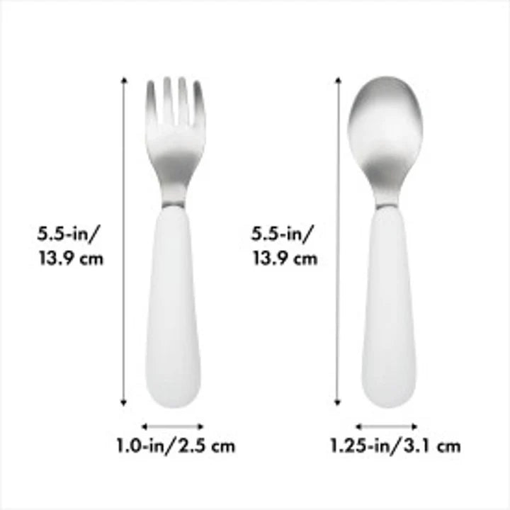 Oxo Tot Fork & Spoon Set - Blossom | Baby Junction