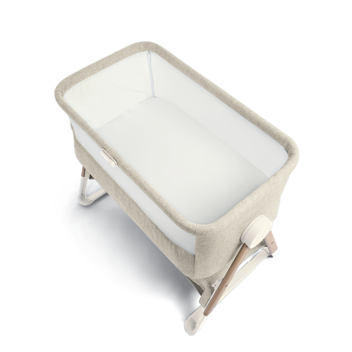 Mamas & Papas Lua Bedside Bassinet - Beige | Baby Junction