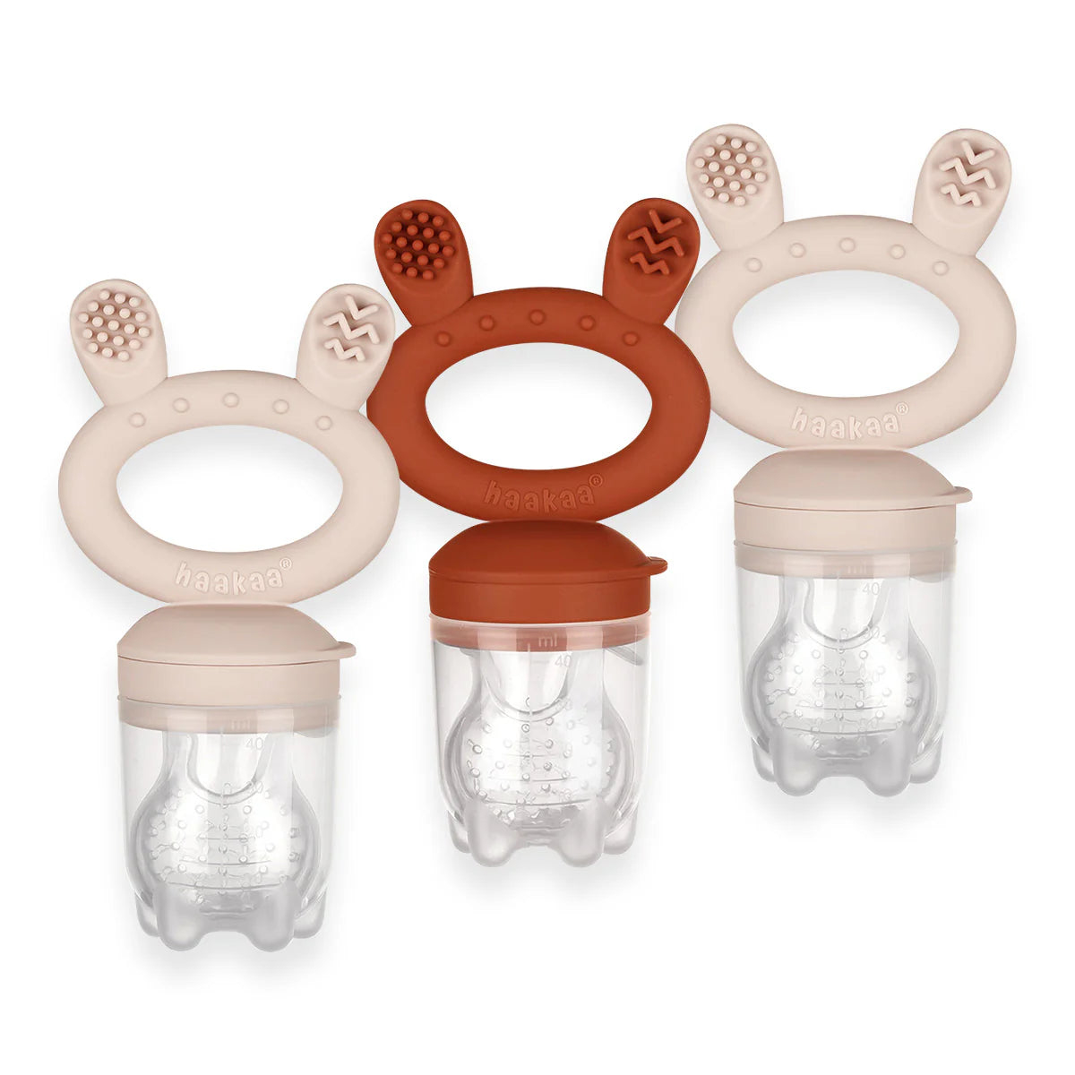 Haakaa Fresh Food Teether Feeder - Blush | Baby Junction