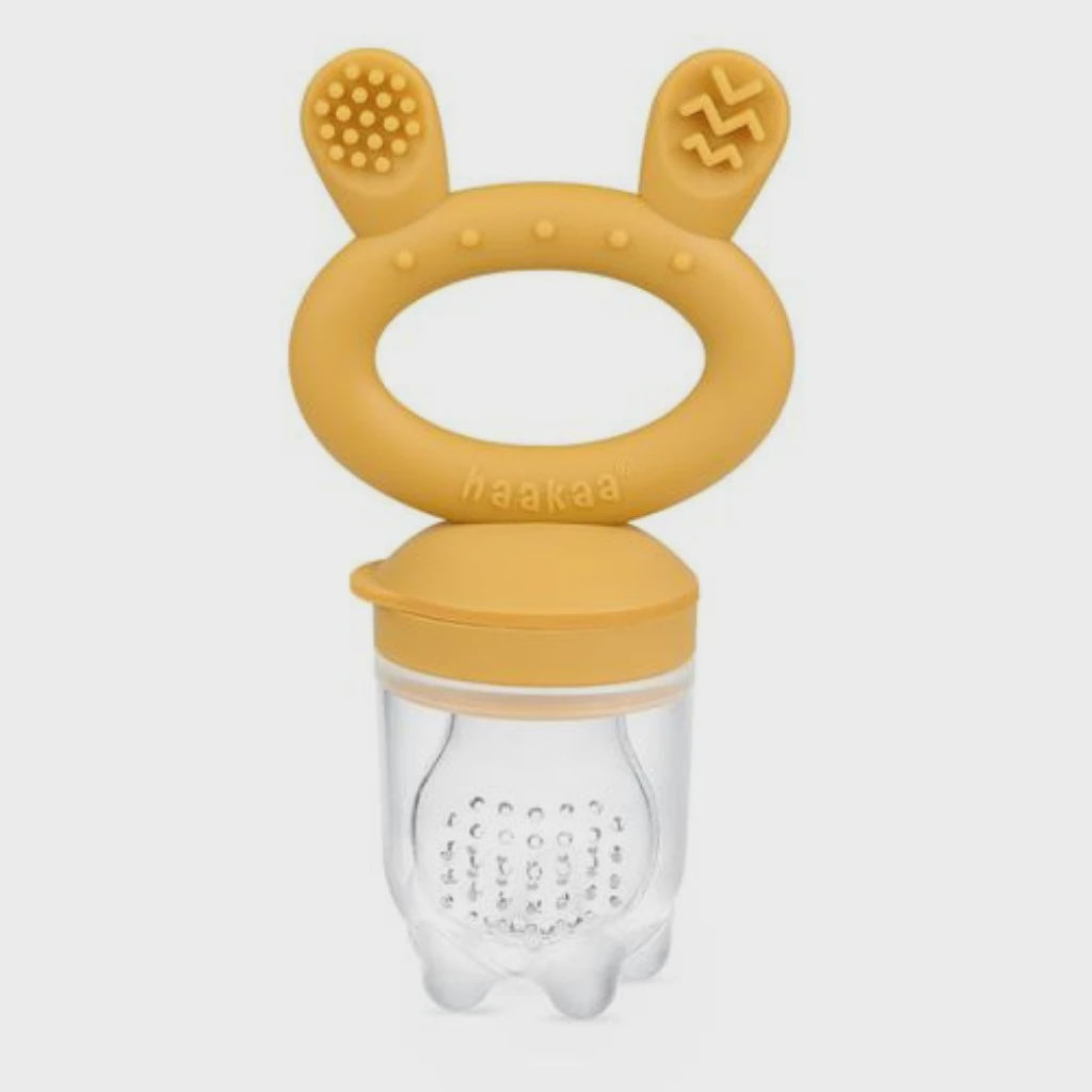 Haakaa Fresh Food Teether Feeder - Mustard | Baby Junction